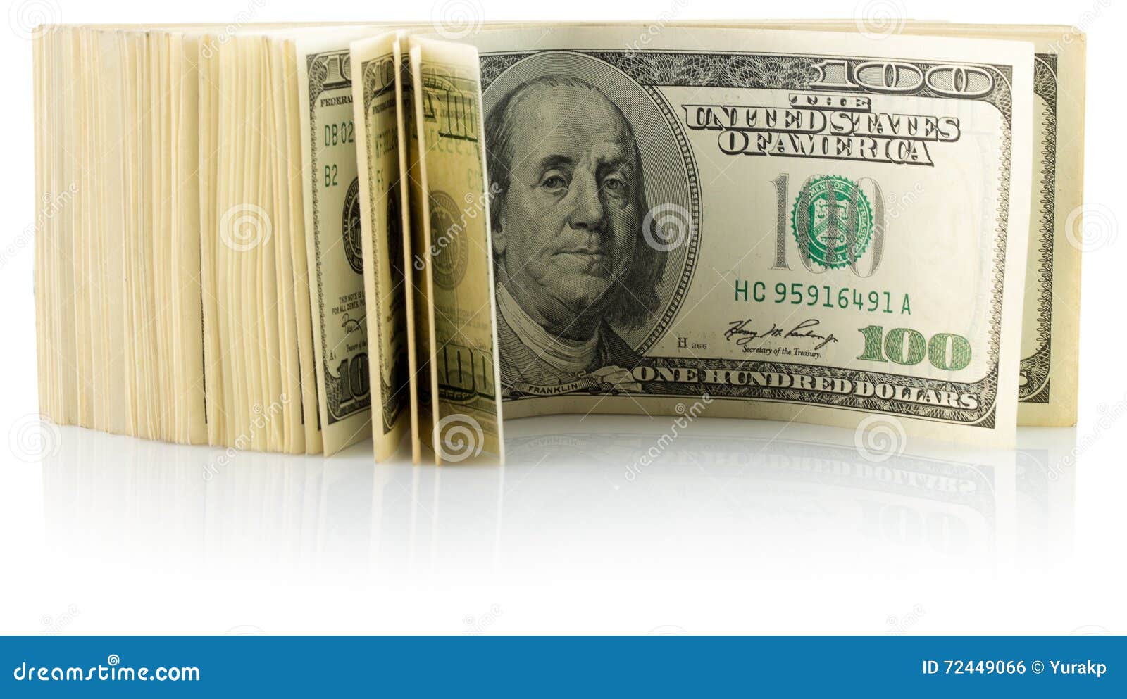 Money Dollars Isolated on the White Background Stock Photo - Image of ...