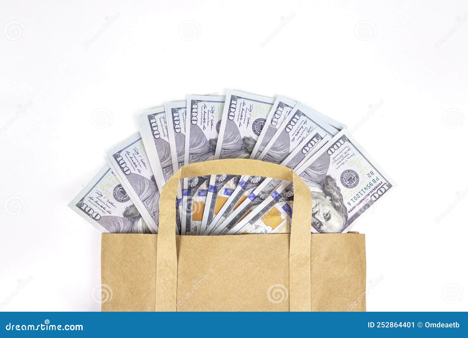 Money Dollars in Package Bag Delivery, Shoping Graph, Growth Up ...
