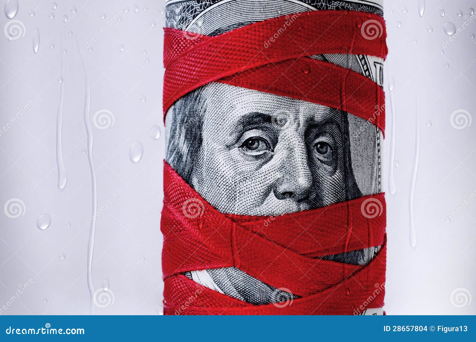 Money_Dollars_Red_Ribbon stock photo. Image of background - 28657804