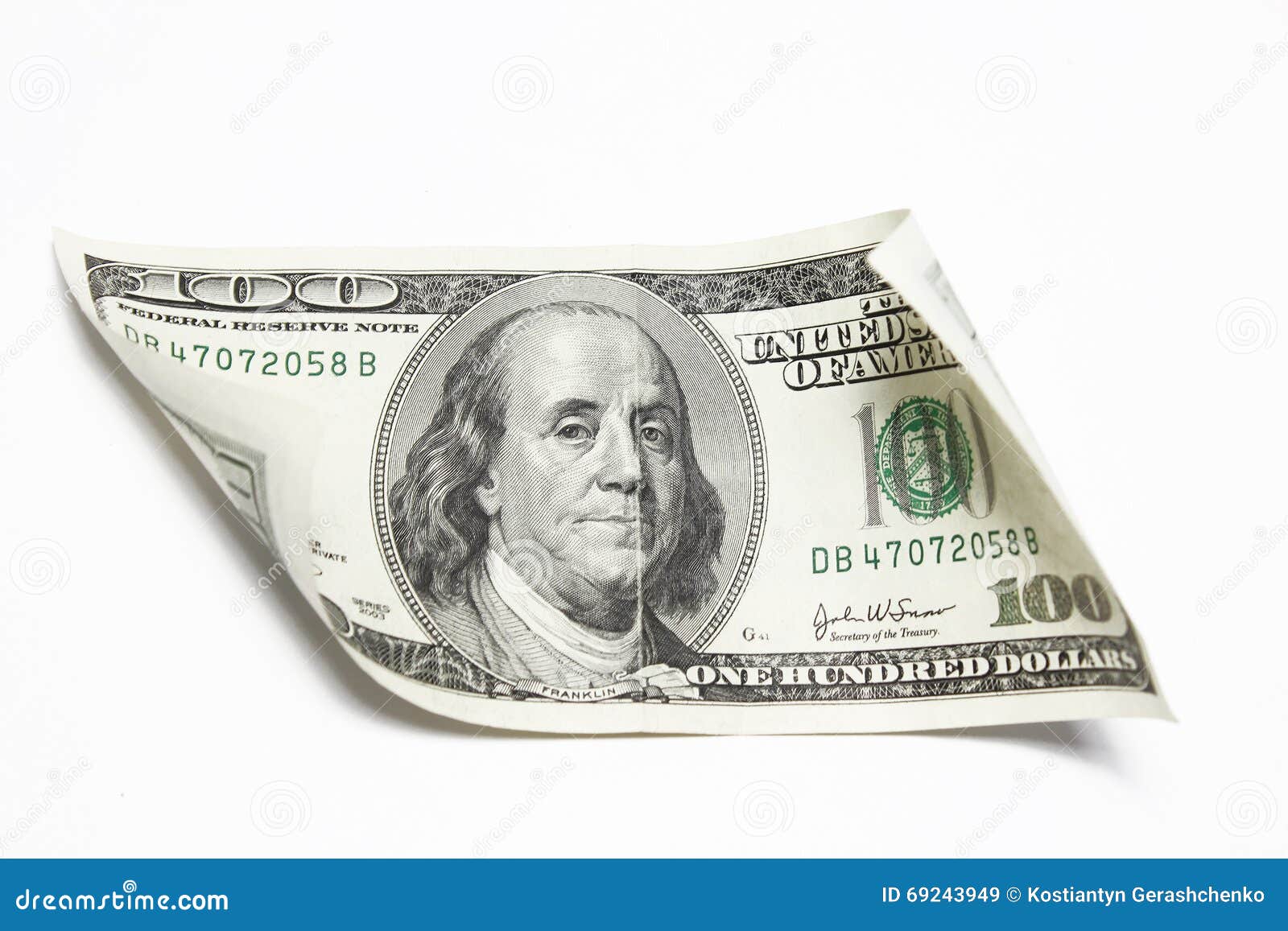 Money Dollars on a White Background Stock Image - Image of market ...