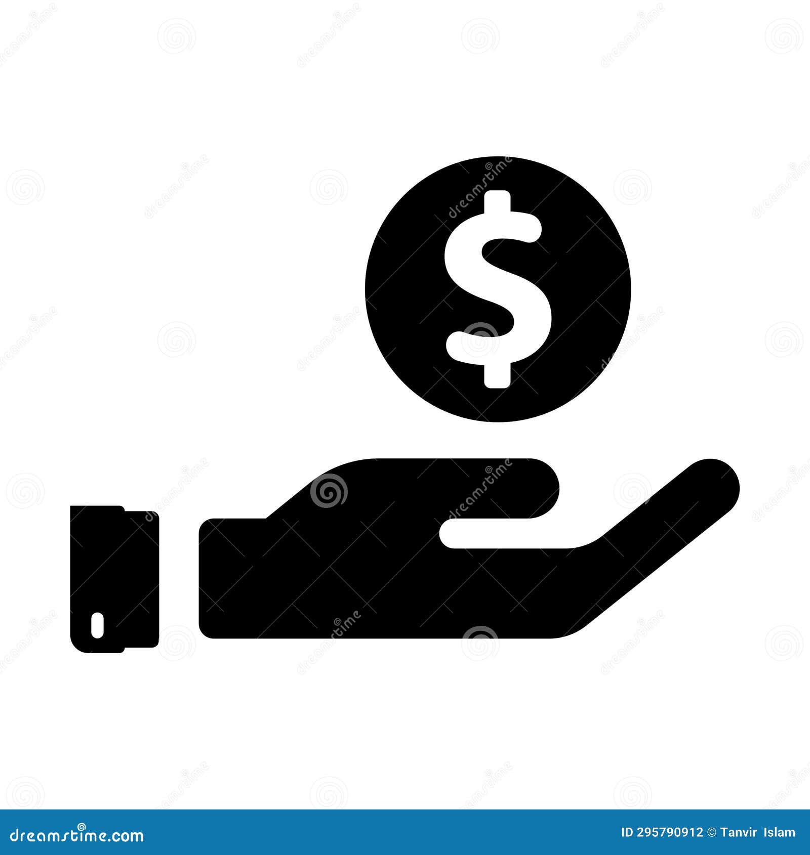Money Donation Icon stock vector. Illustration of icon - 295790912