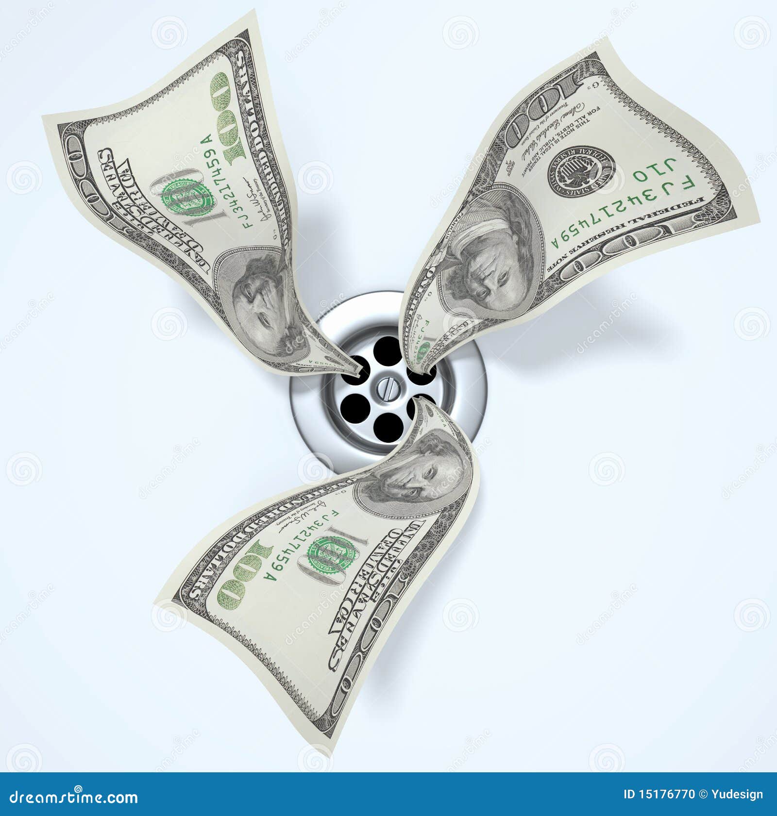 Money Down the Drain stock illustration. Illustration of recession ...