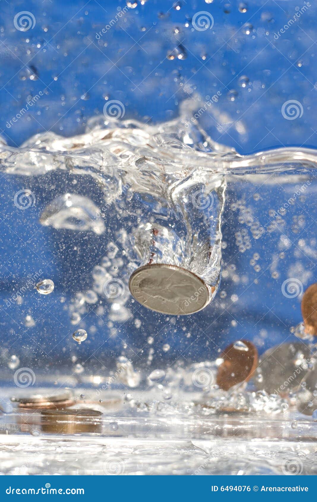 Money Down the Drain stock photo. Image of cash, drop - 6494076