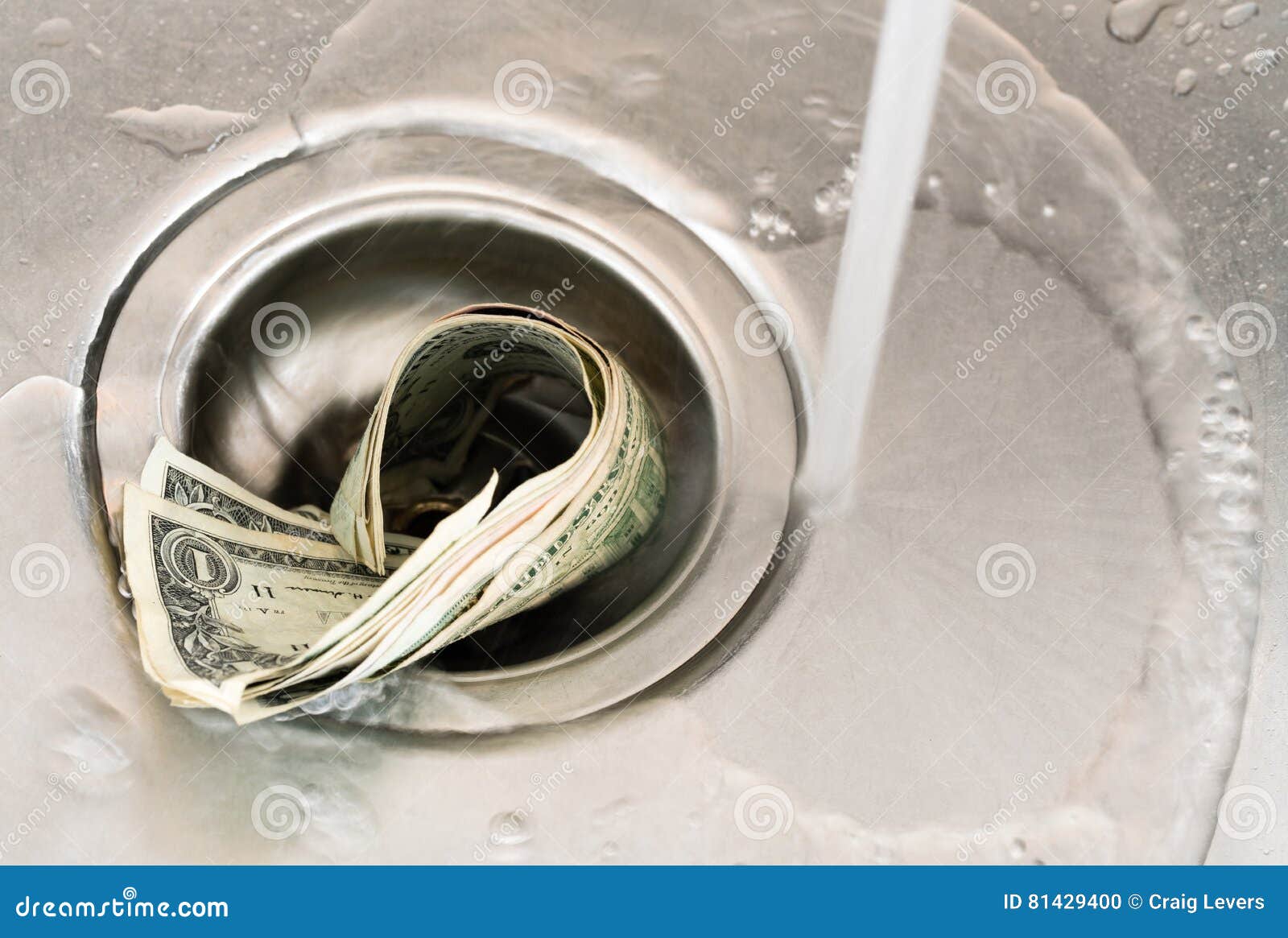 Money drain stock photo. Image of finance, money, bankrupt - 81429400