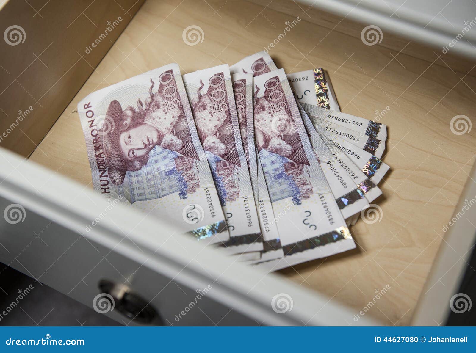 Money in the drawer stock photo. Image of finance, five - 44627080
