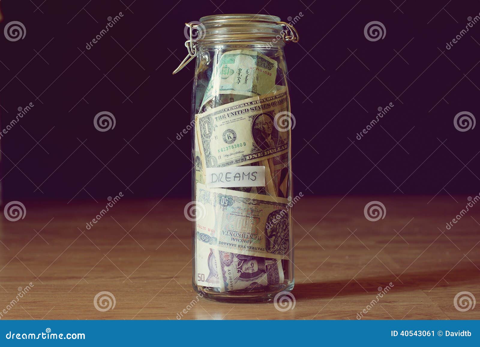 Money Dreams and Black Background, Close Up Stock Image - Image of bank ...