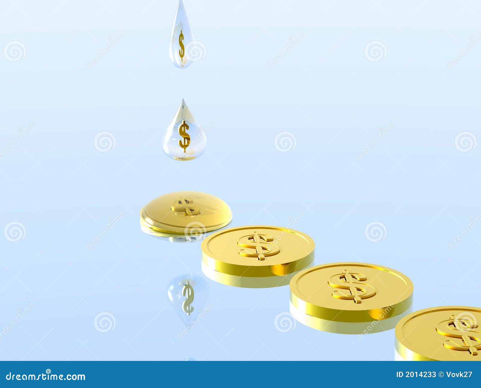 Money drip. stock image. Image of water, gold, falling - 2014233
