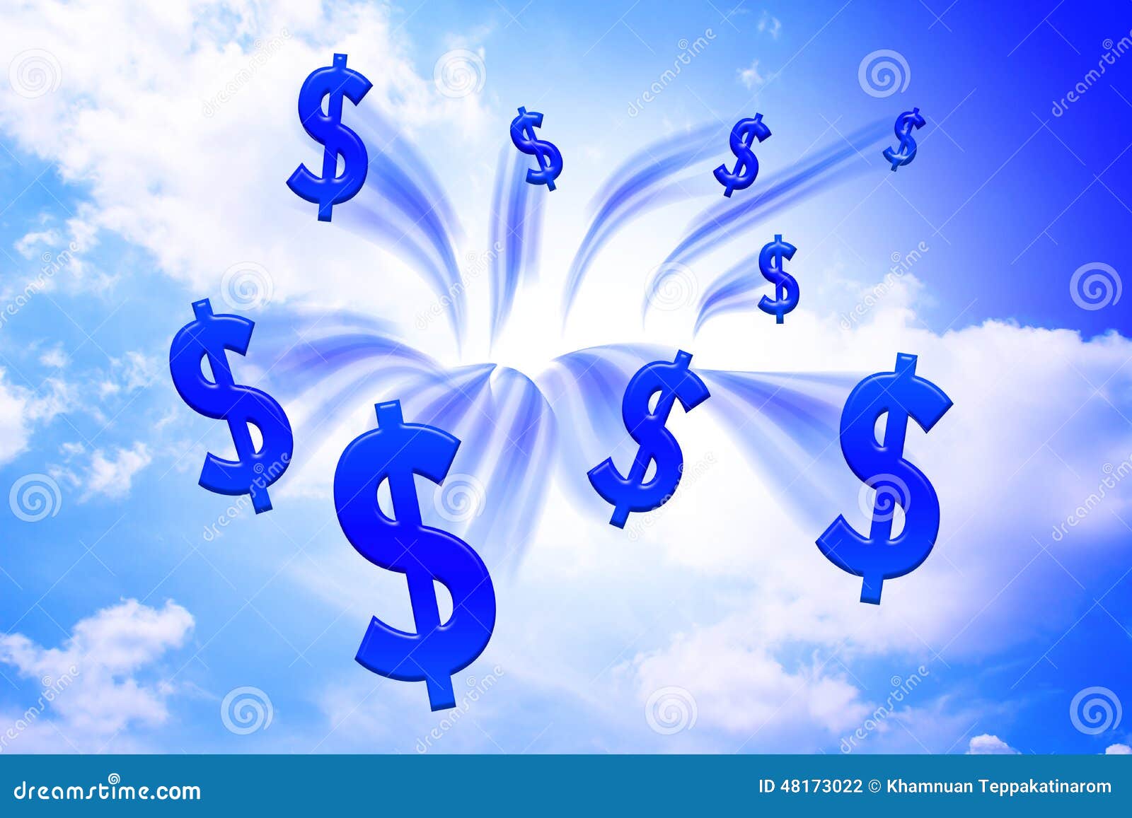 Money drop from sky stock illustration. Illustration of metal - 48173022