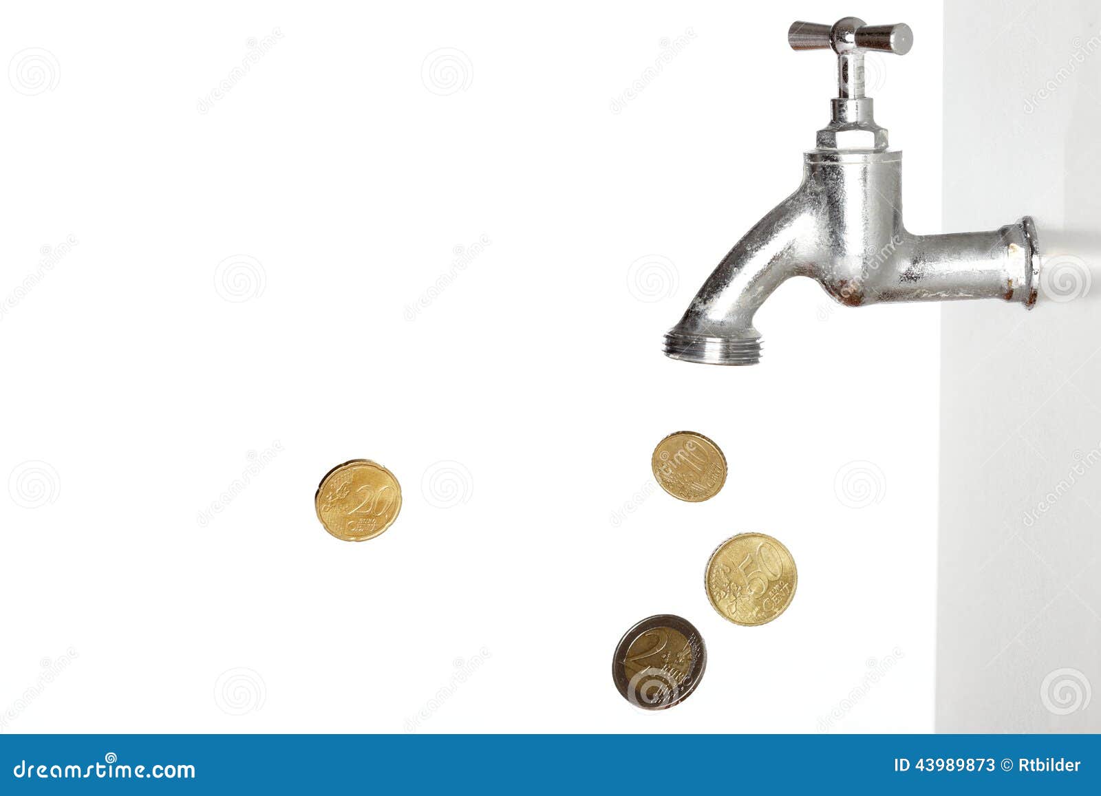 Money drops on white stock image. Image of euro, metal - 43989873