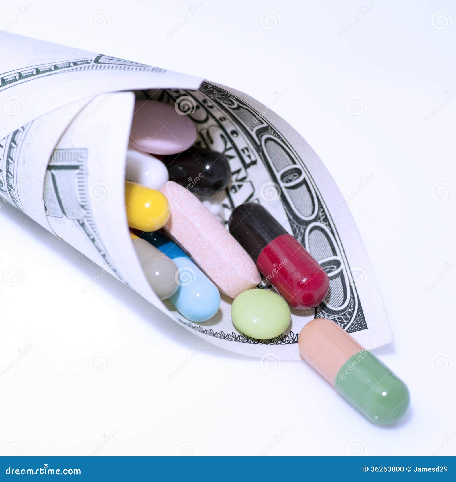 Money and drugs (medicine) stock photo. Image of bundle - 36263000