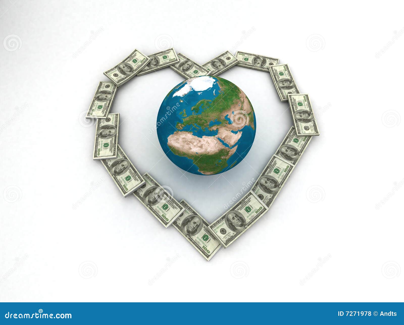 Money And Earth Royalty Free Stock Photos - Image: 7271978