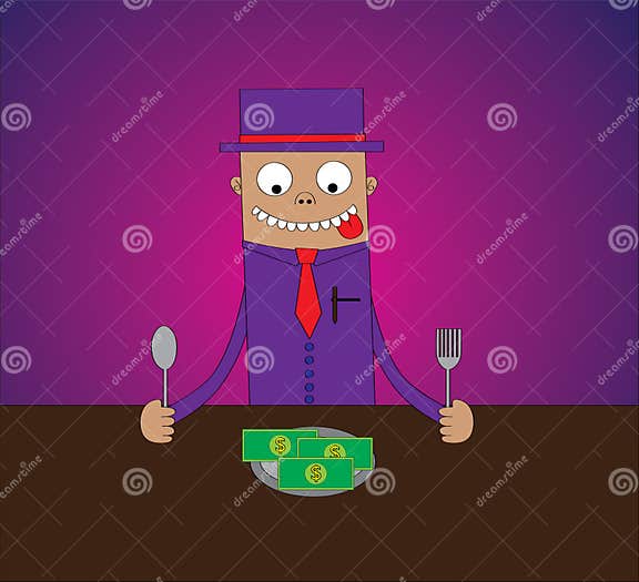 Money Eater stock vector. Illustration of businessman - 25726586