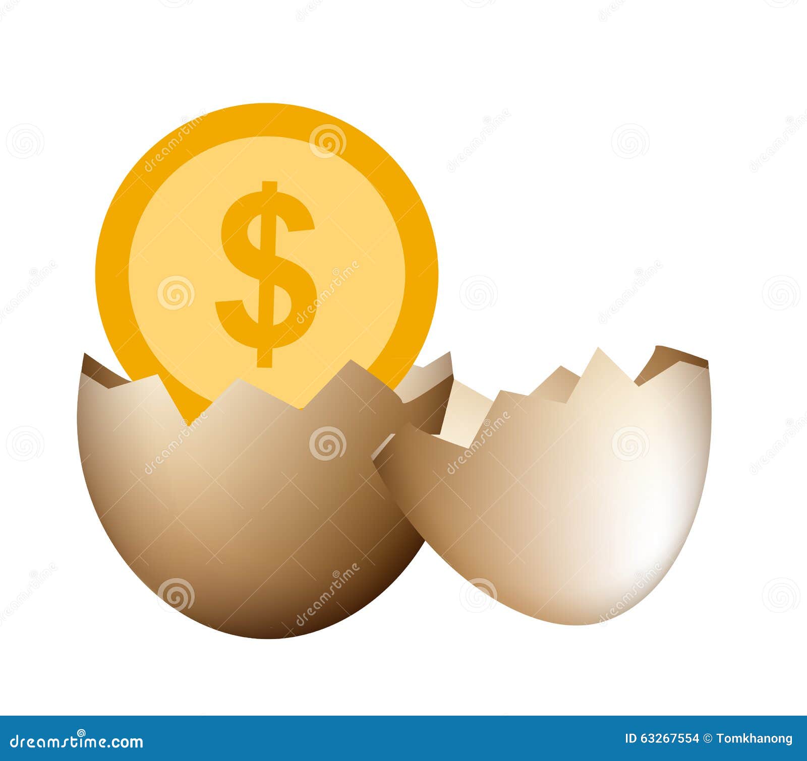 Money in Egg Business Finance Concept Vector Design. Stock Vector ...