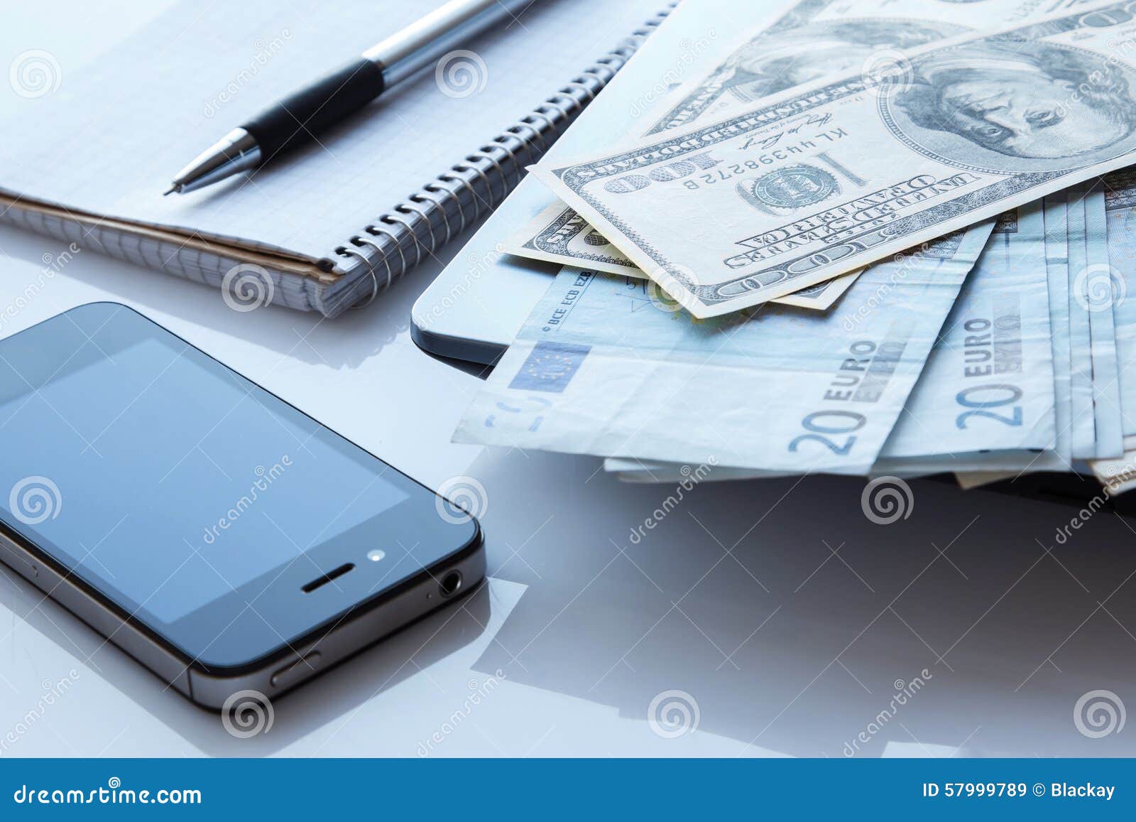 Money and Electronic Devices Stock Image - Image of commerce, dollar ...