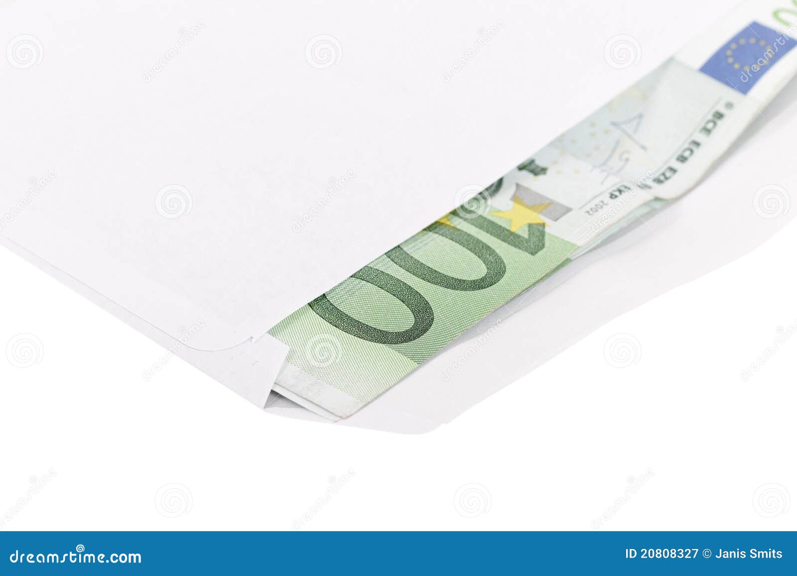 Money in envelope. stock image. Image of sale, isolated - 20808327