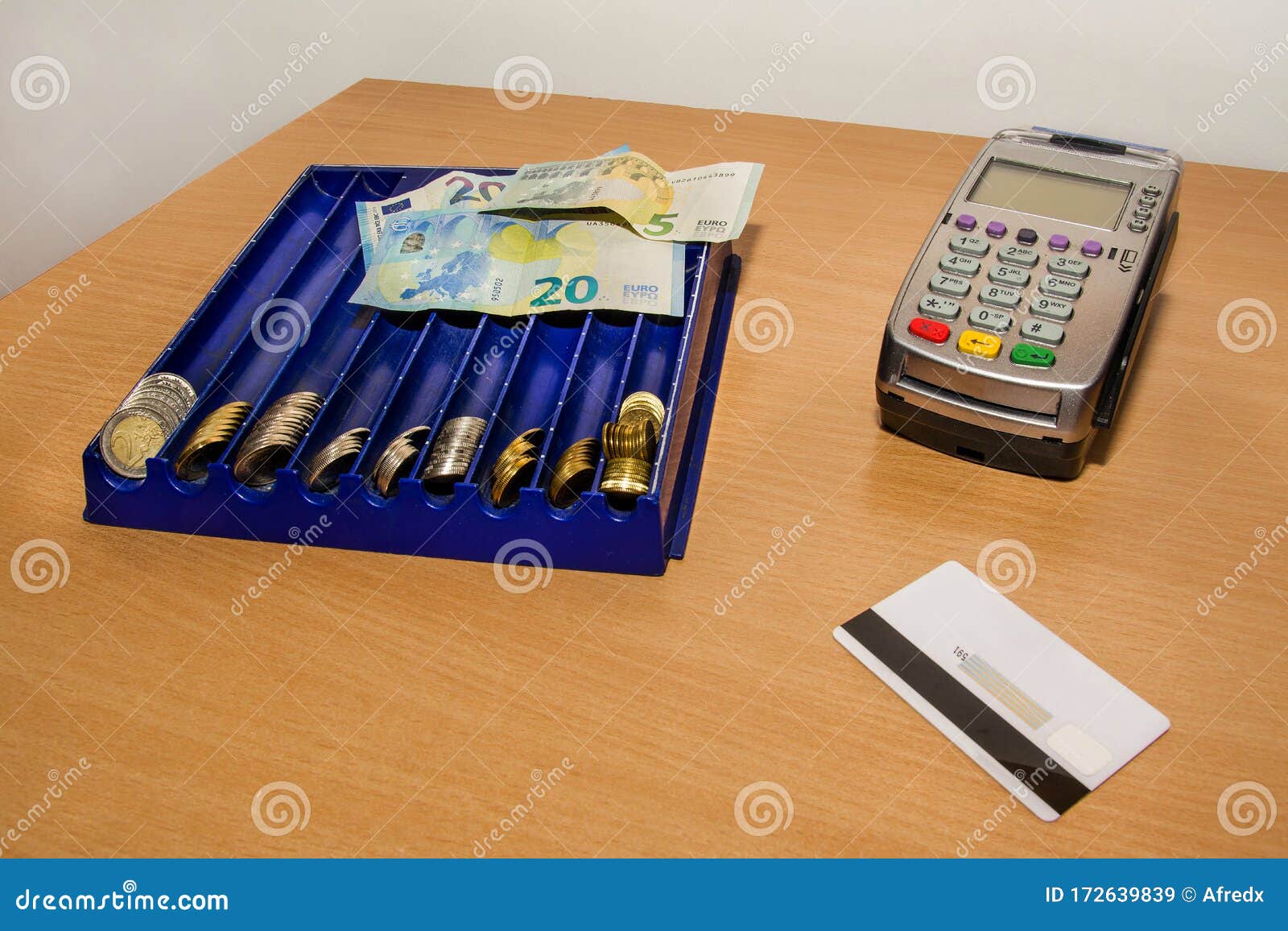 Money Euro, Payment Terminal and Credit Card on the Desk Stock Image ... Money Euro, Payment Terminal and Credit Card on the Desk Stock Image ...