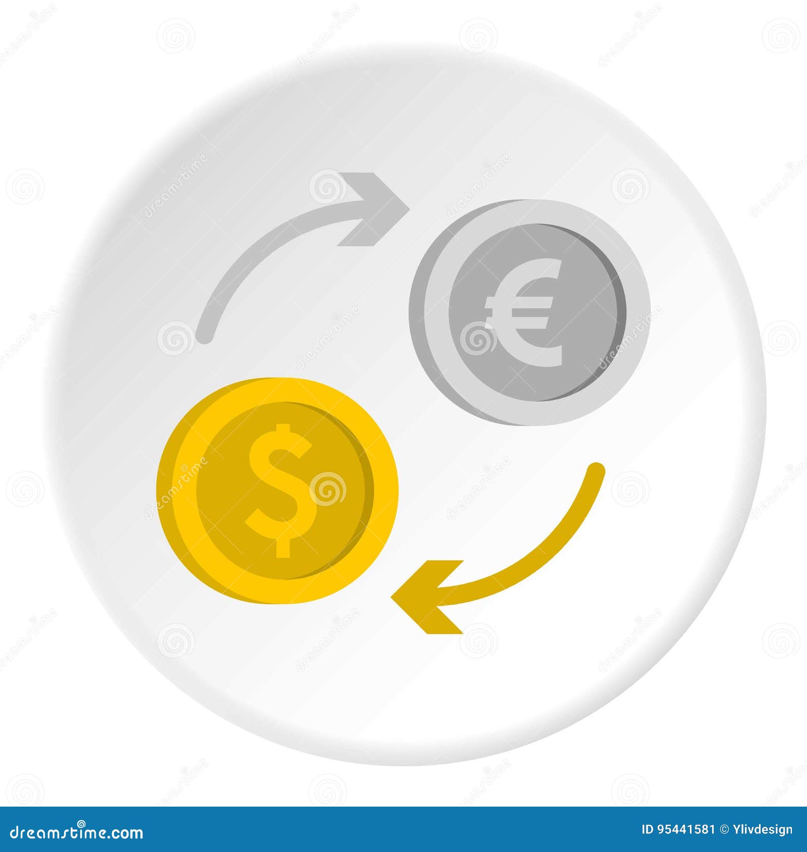 Money exchange icon circle stock vector. Illustration of exchange ...