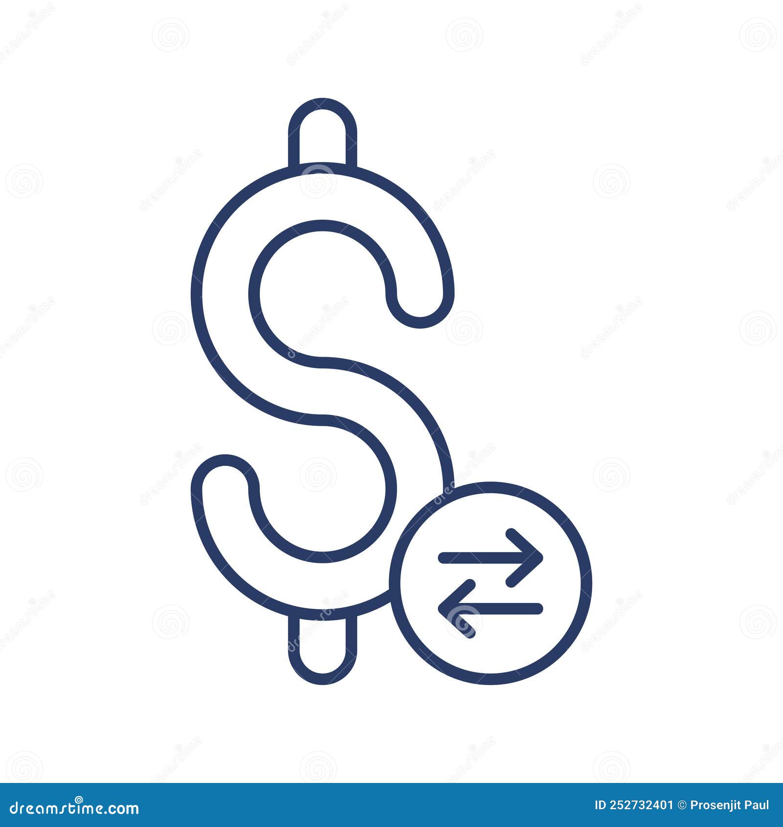 Money exchange icon vector stock vector. Illustration of flat - 252732401