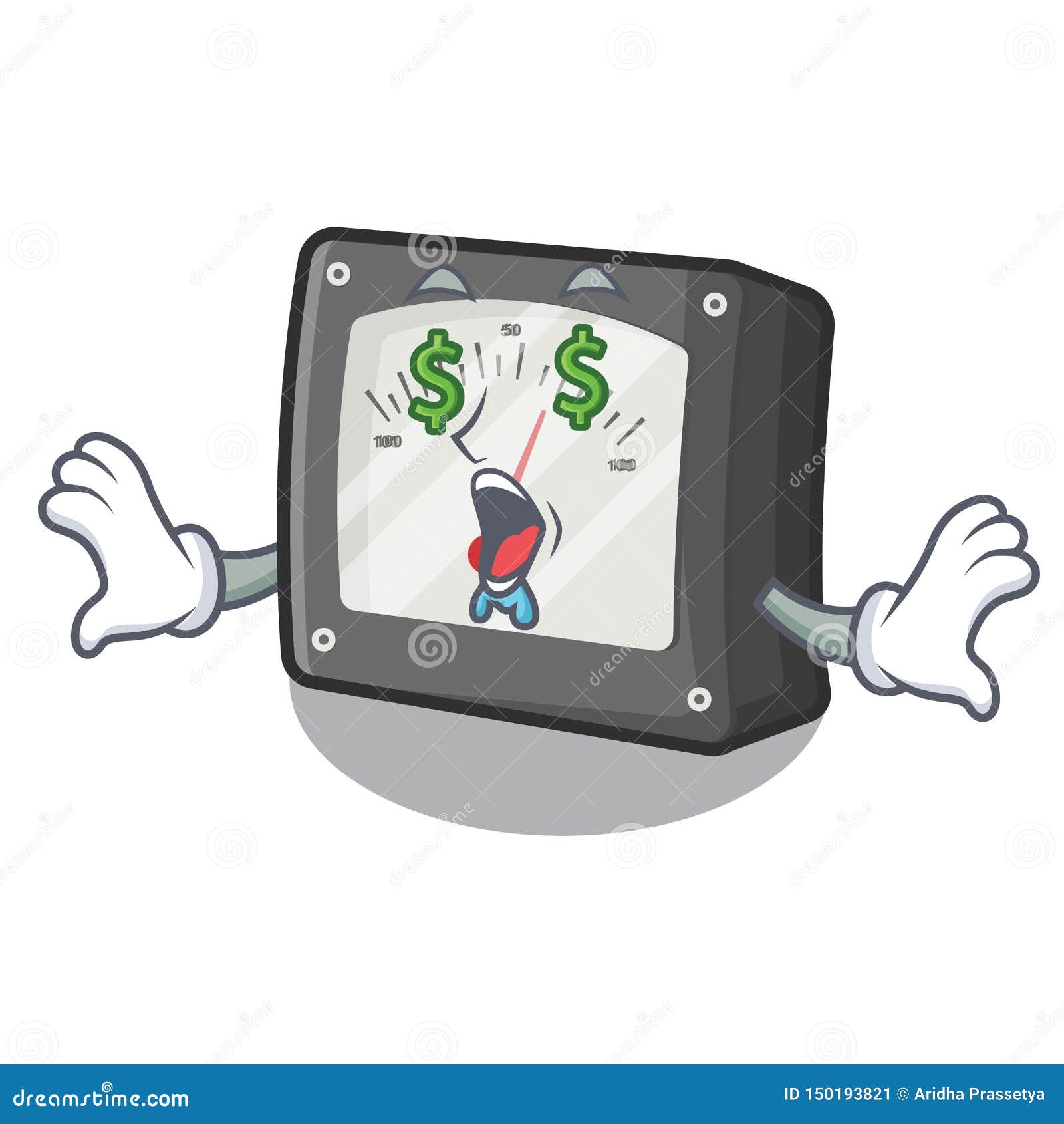 Money Meter Royalty-Free Cartoon | CartoonDealer.com #8831384