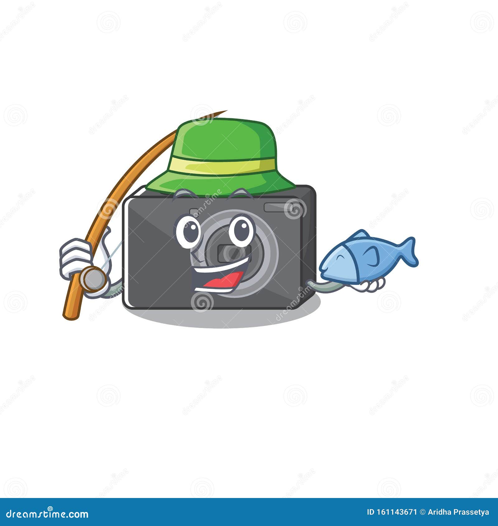 Money Eye Digital Camera on a Cartoon Table Stock Vector - Illustration ...