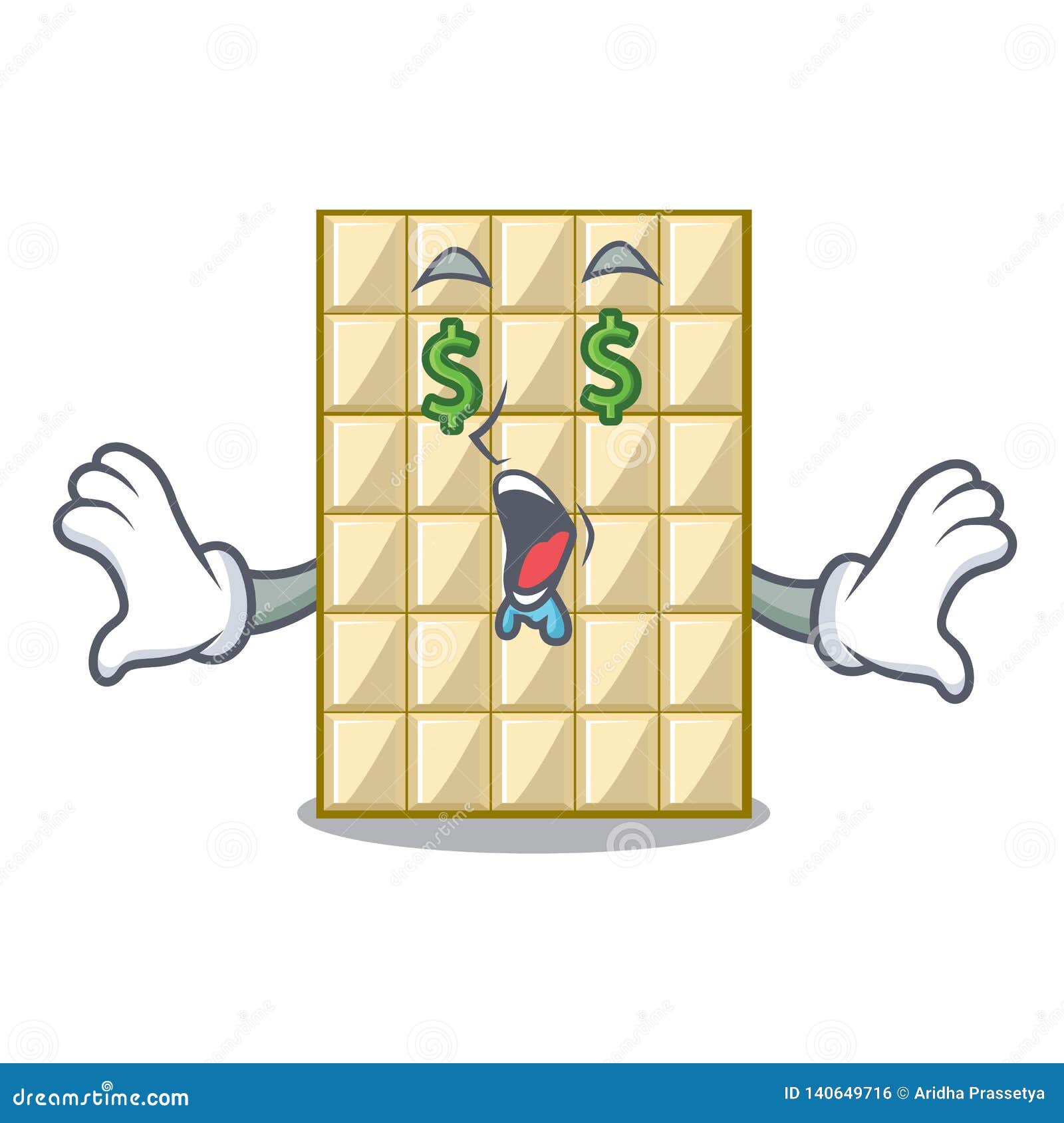 Money Eye Isolated White Chocolate with in Character Stock Vector ...