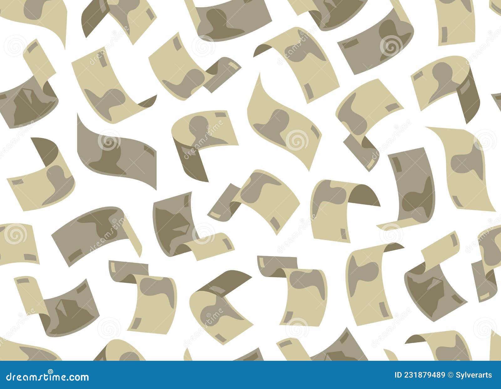 Falling Banknotes. Wealth Money Denominations Rain, Falling Dollar ...