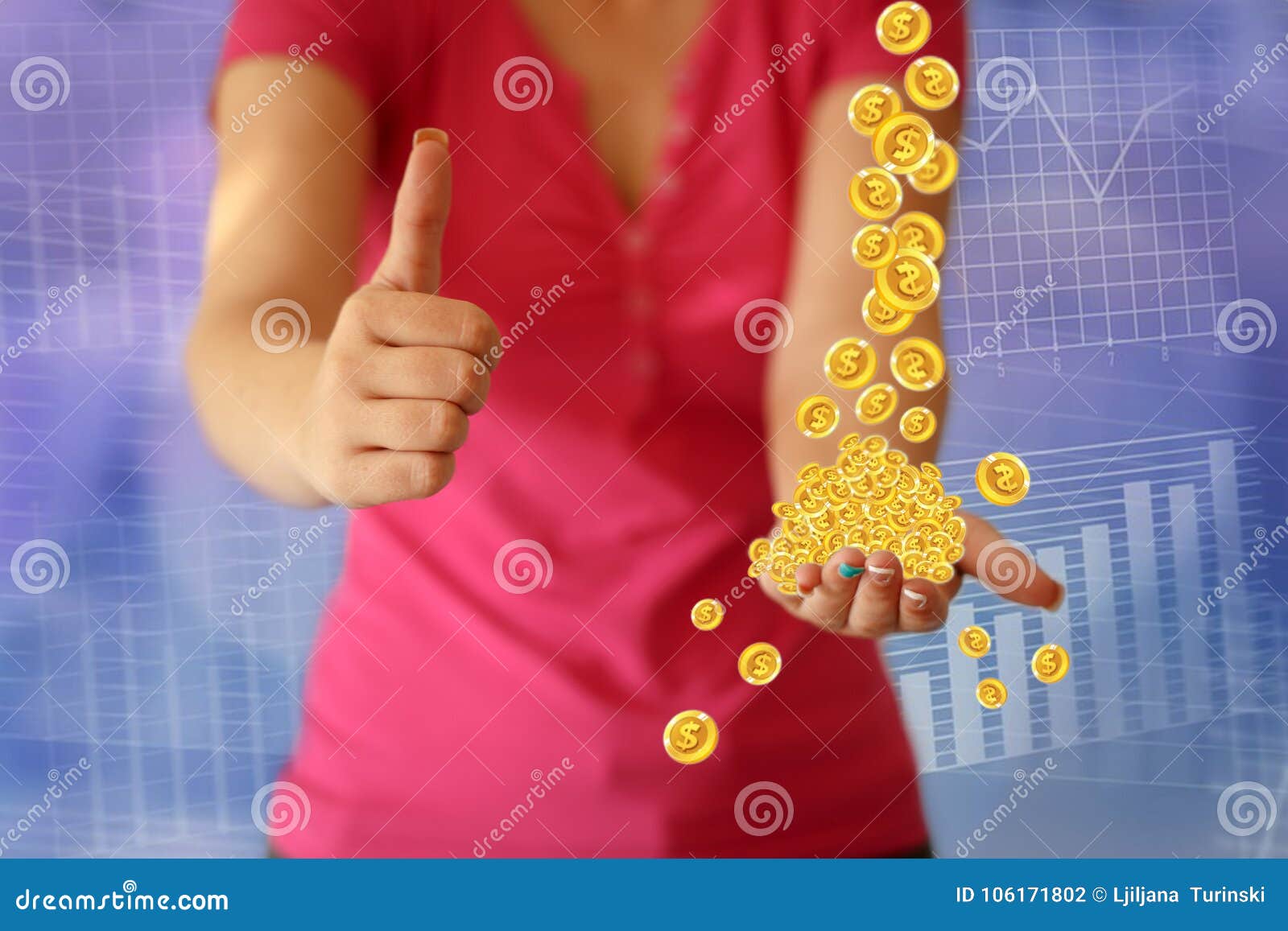 Money Falling into the Hands Stock Photo - Image of bank, cover: 106171802