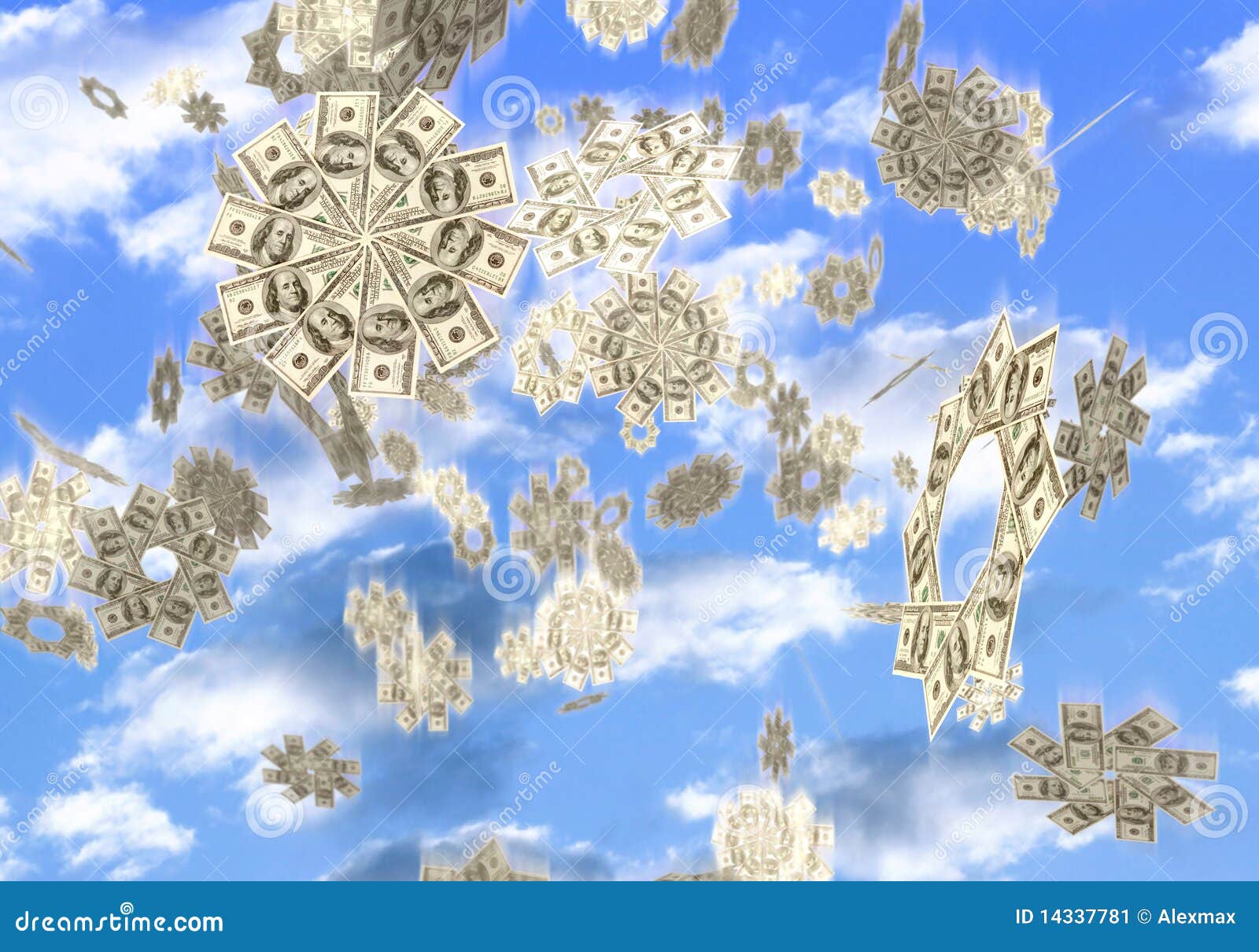 Snowing Money Royalty-Free Cartoon | CartoonDealer.com #33606944