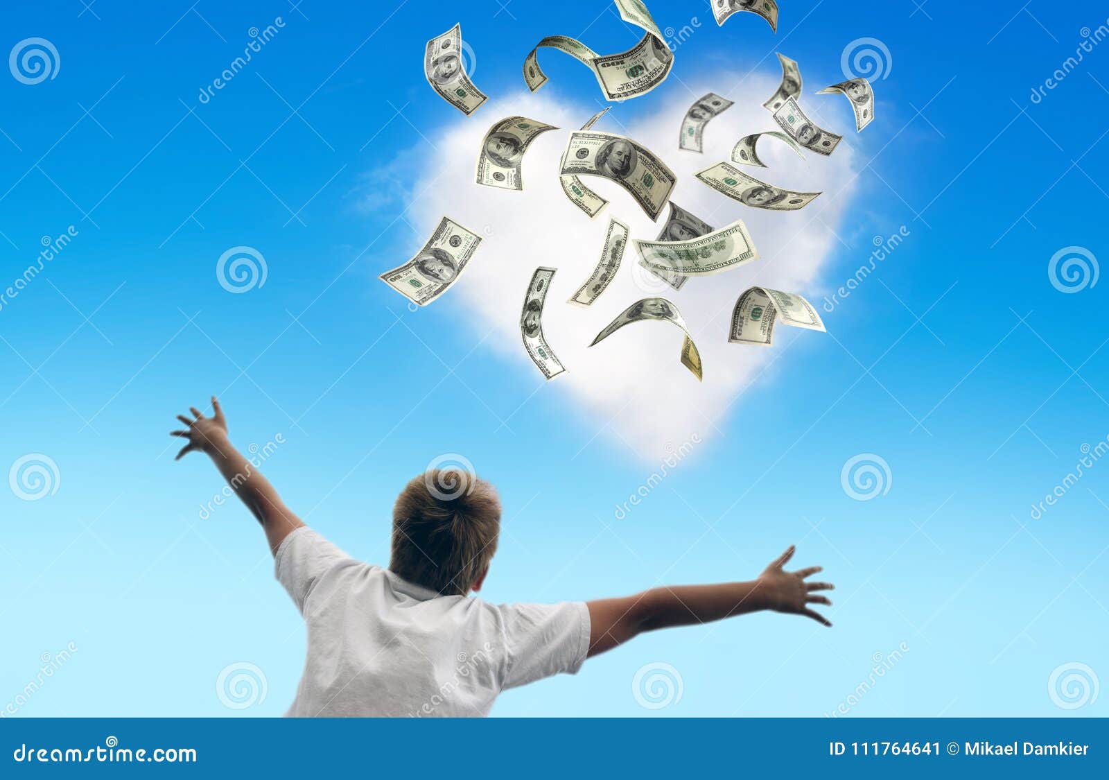Money falling from the sky stock image. Image of objects - 111764641