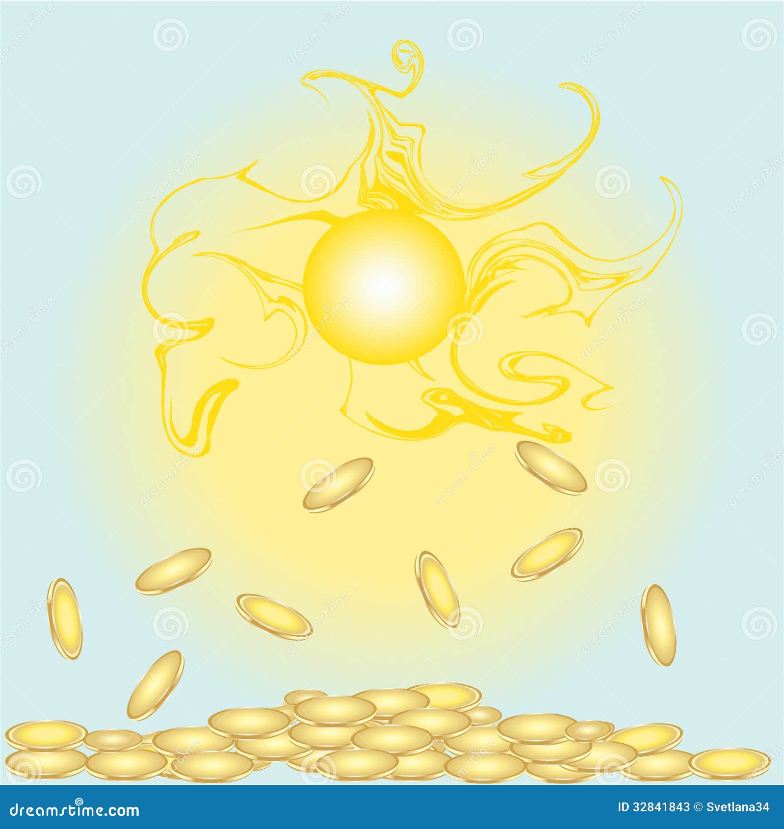 Money Falling from the Sky. Stock Vector - Illustration of bank ...