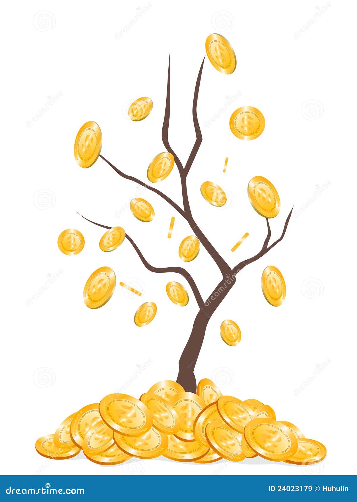 Falling Tree Icon In Cartoon Style Isolated On White Background ...