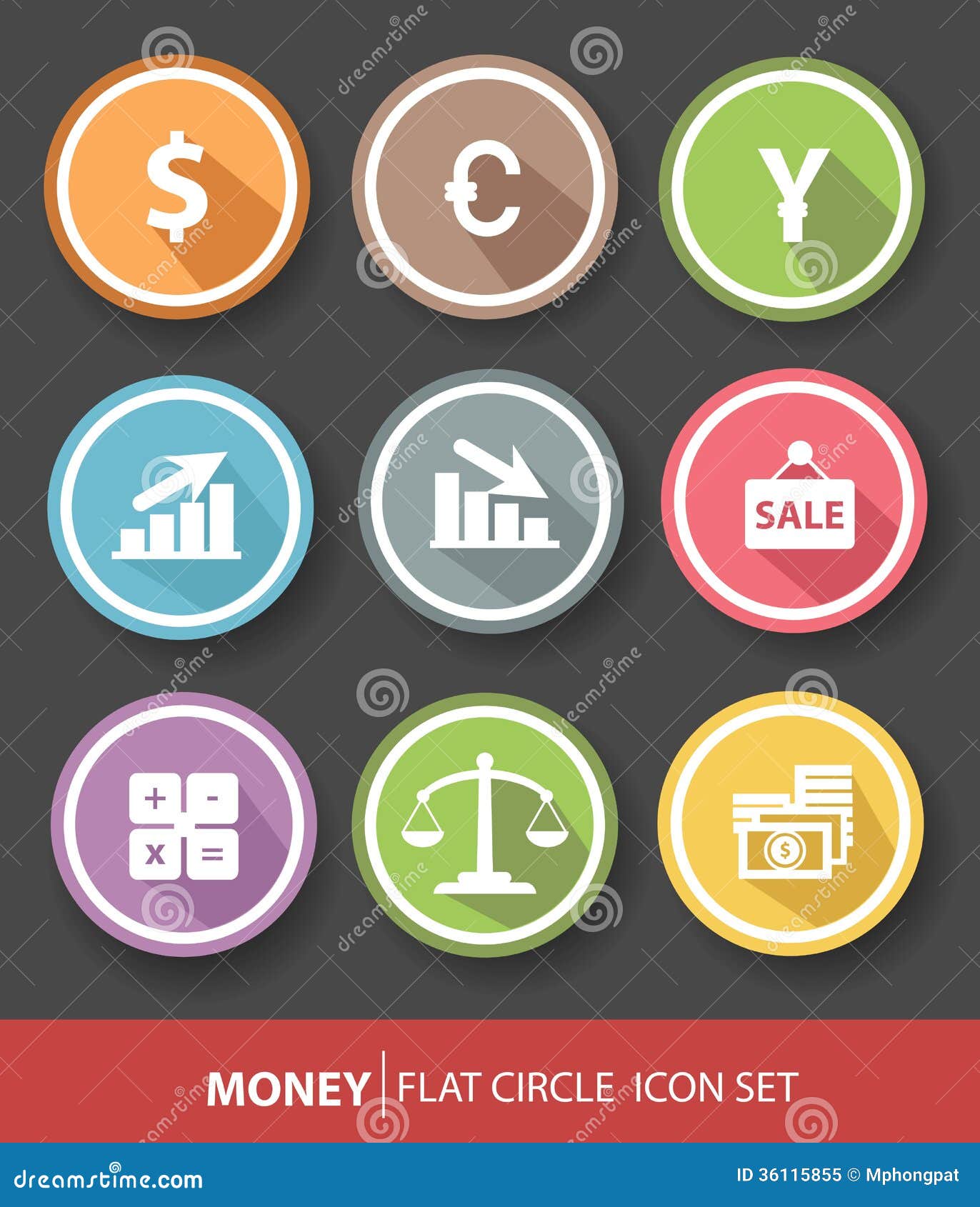 Money and finance buttons stock illustration. Illustration of invoice ...