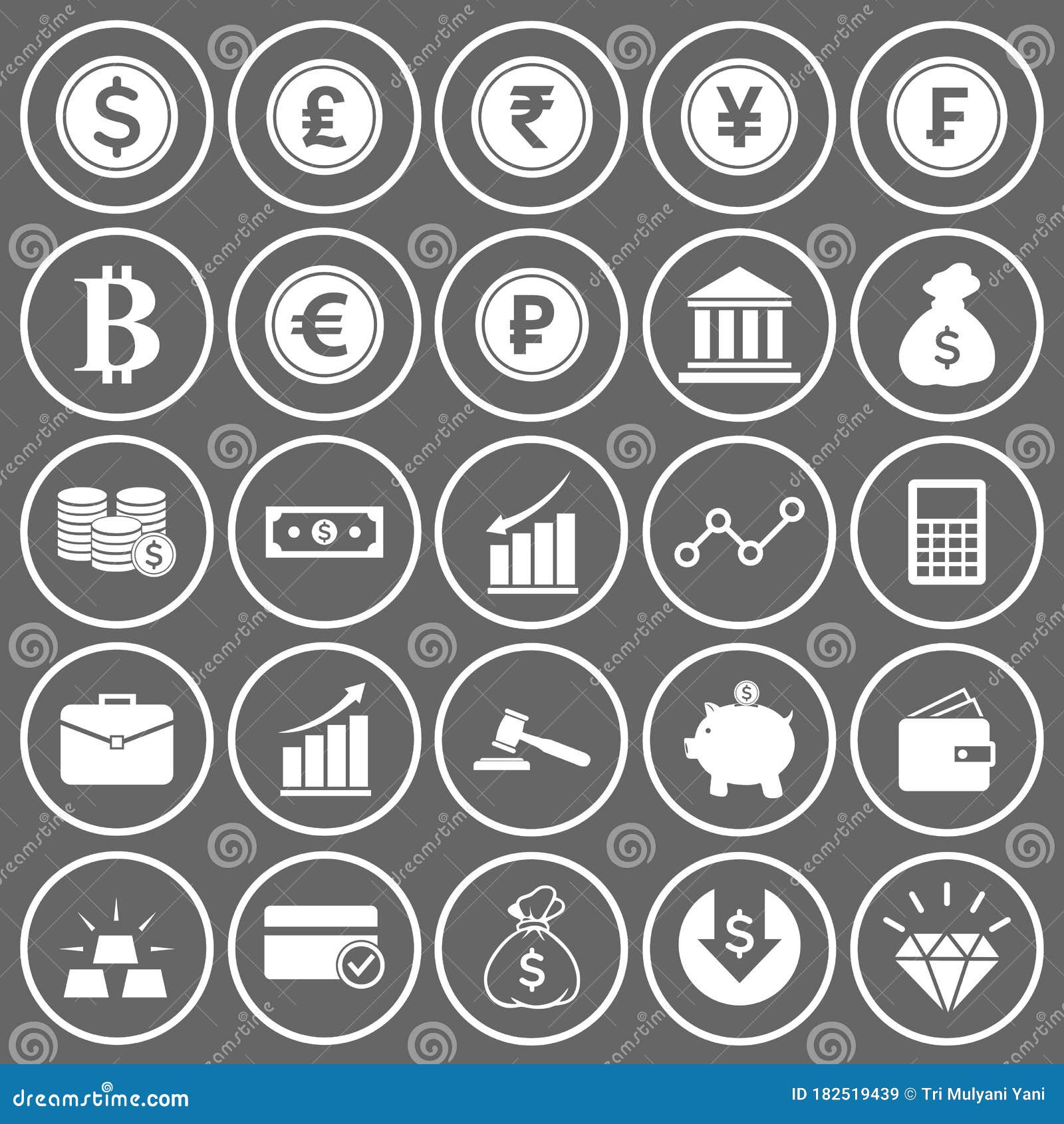 Money & Finance Icon Vector Design Symbol Stock Vector - Illustration ...