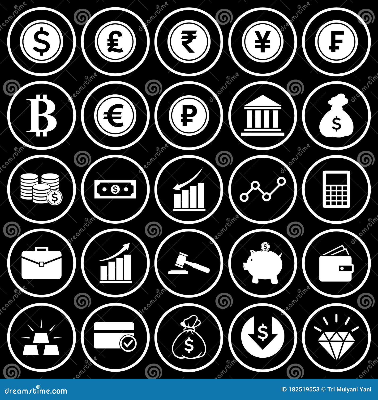 Money & Finance Icon Vector Design Symbol Stock Vector - Illustration ...