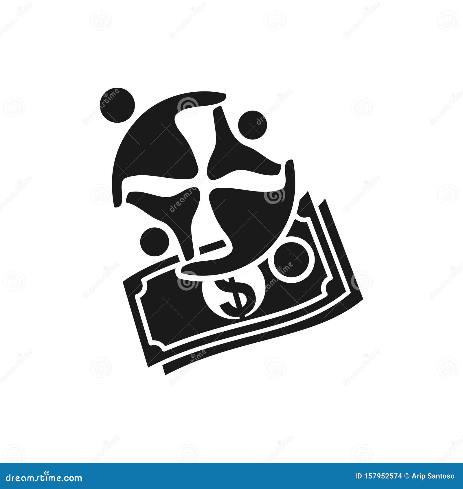 Money Finance Commitment Teamwork Together Black Logo Stock Vector ...