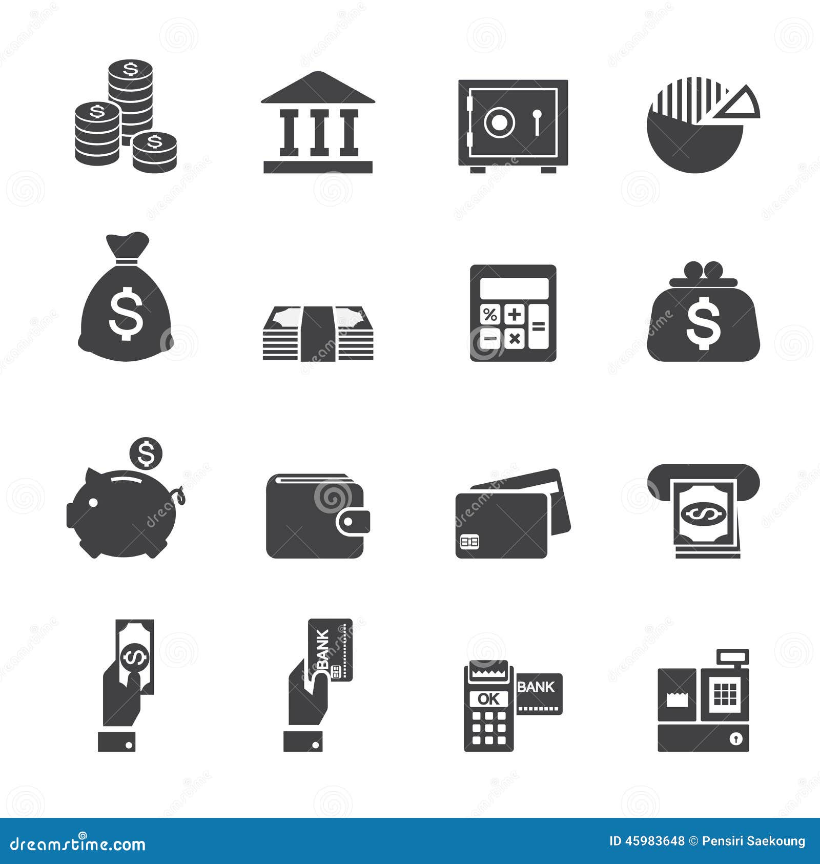 Money and finance icon stock vector. Illustration of payment - 45983648