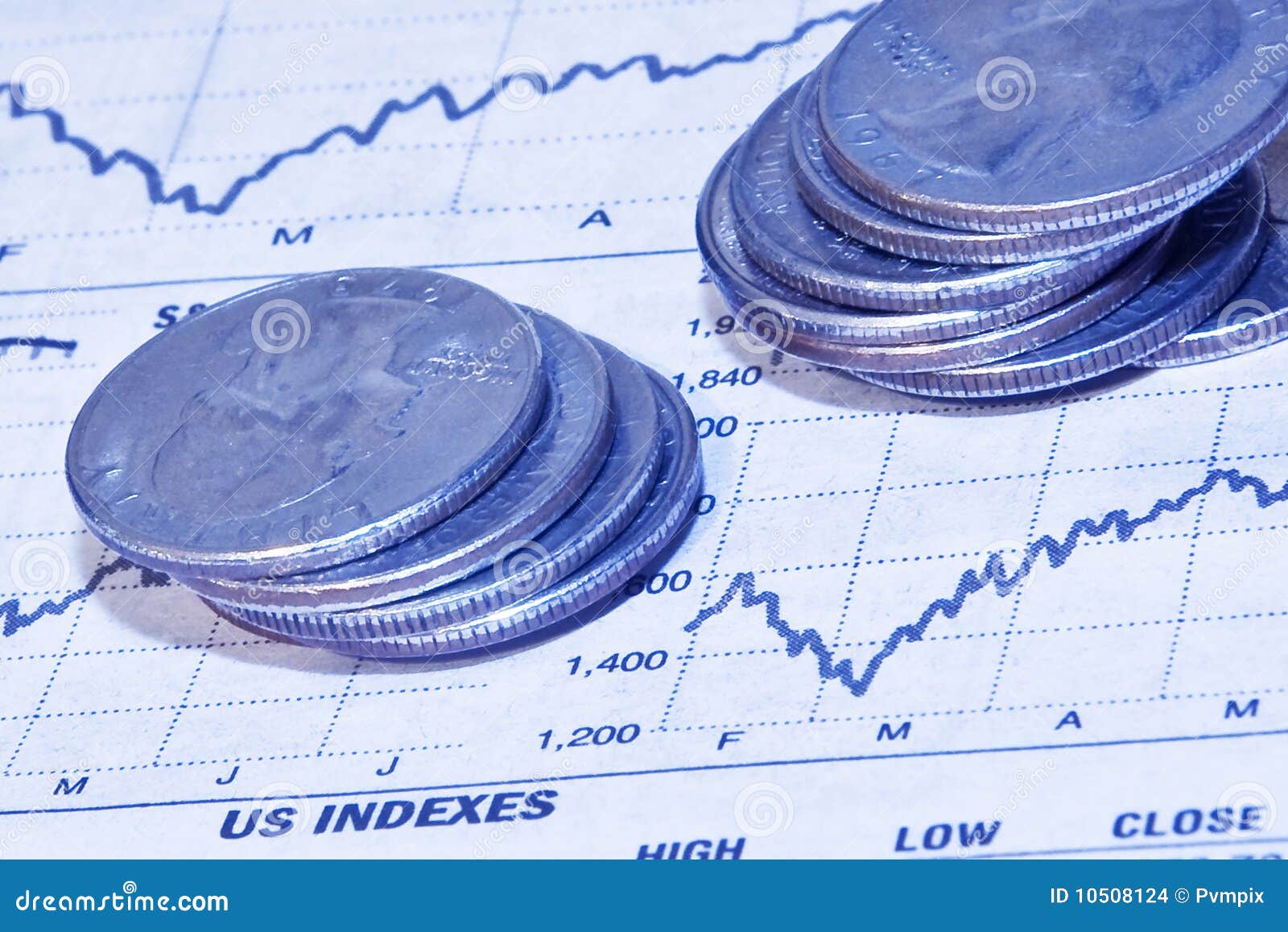 Money and Financial Charts stock photo. Image of close - 10508124