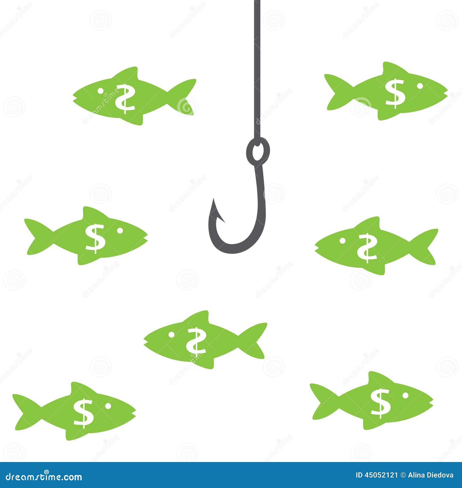 Money_fishing vector illustratie. Illustration of spel - 45052121