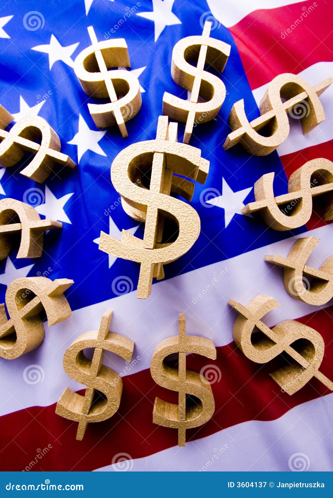 Money on the flag stock image. Image of blue, americans - 3604137