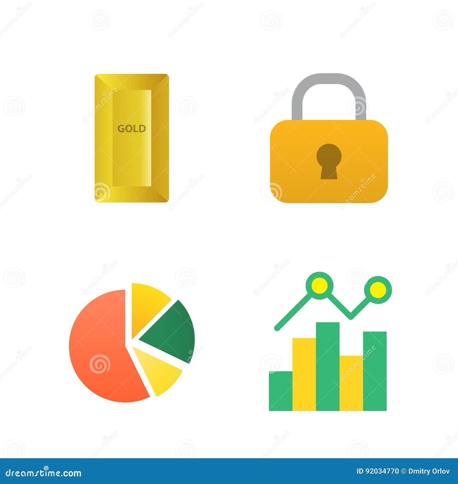 Money Flat Icon Set for, Flat Style Stock Vector - Illustration of card ...