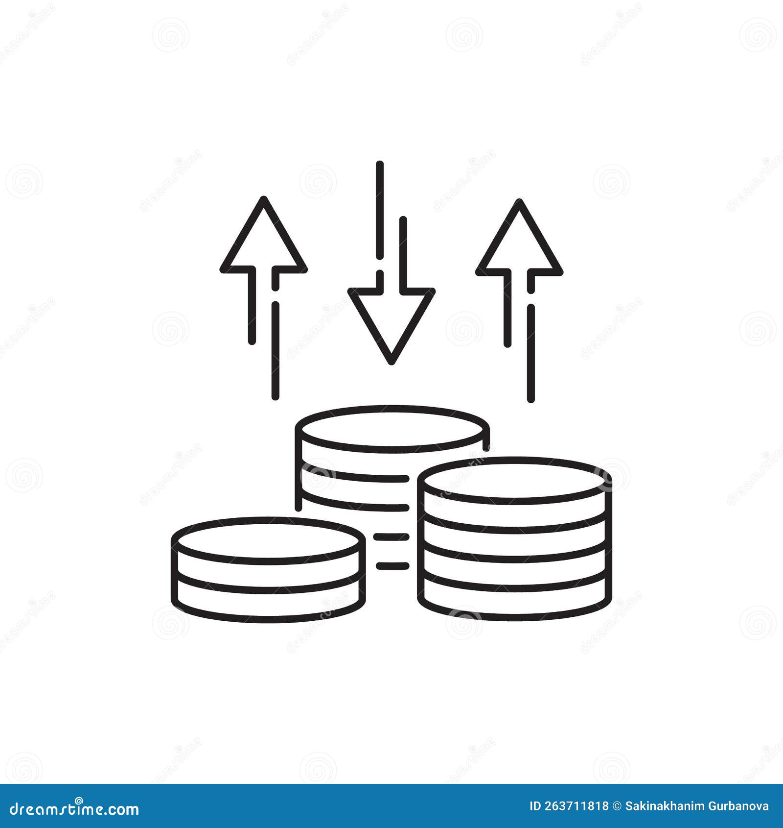 Money Flow Icon Illustration. Money Flow Concept Symbol Design Stock ...