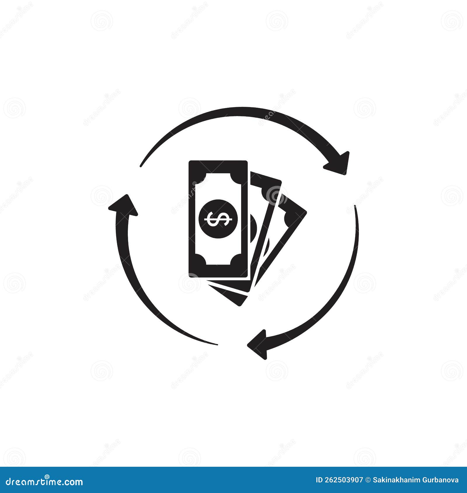 Money Flow Icon. Simple Element Illustration Stock Vector ...