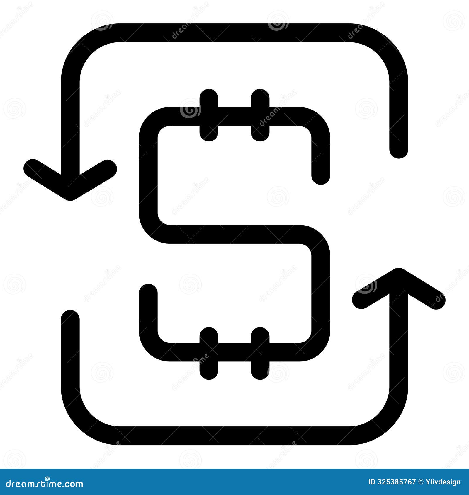 Money Flow with Up and Down Arrows Inside Square Stock Illustration ...