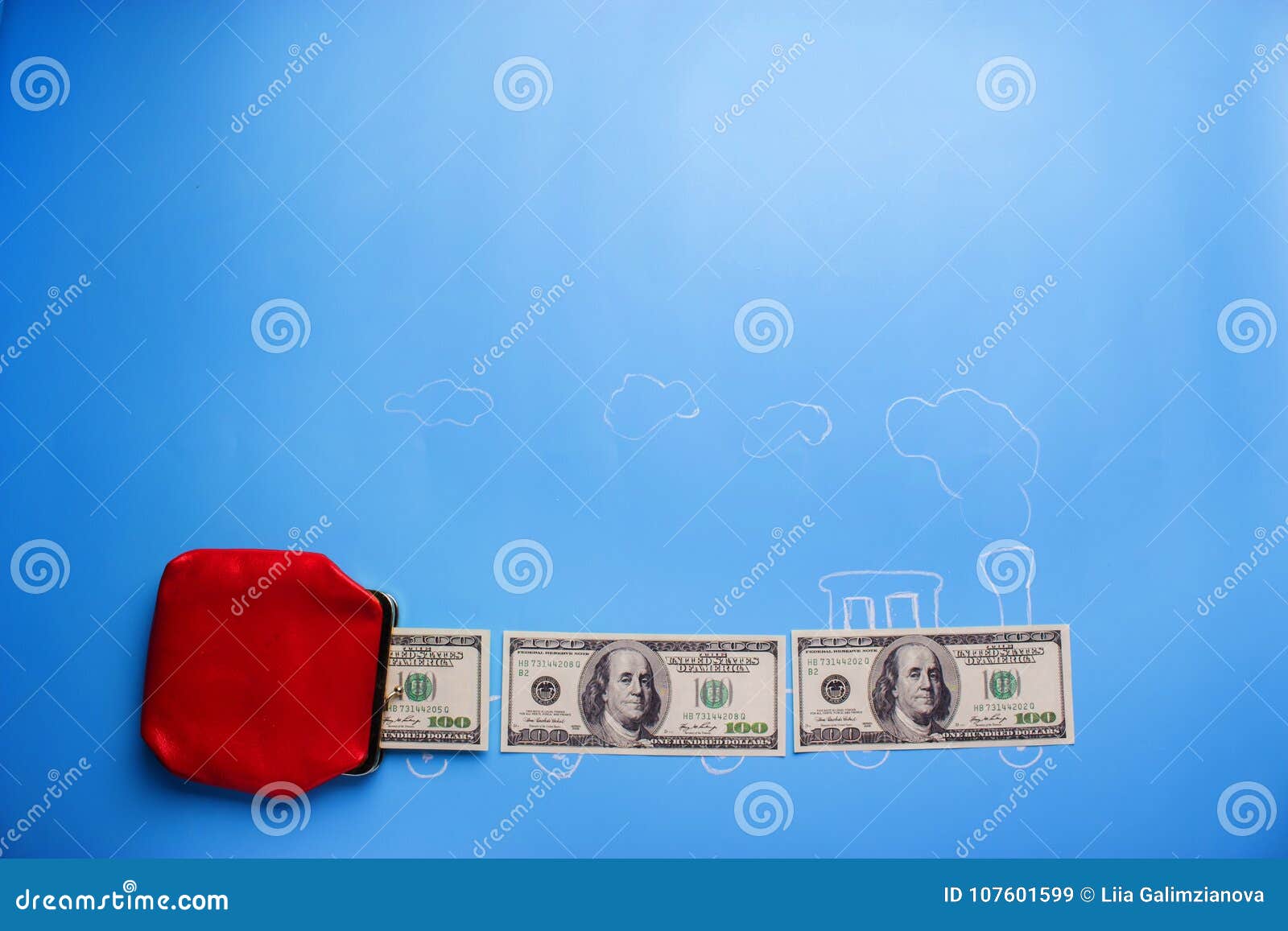 Money Fly Away from the Wallet Stock Image - Image of fees, bills ...