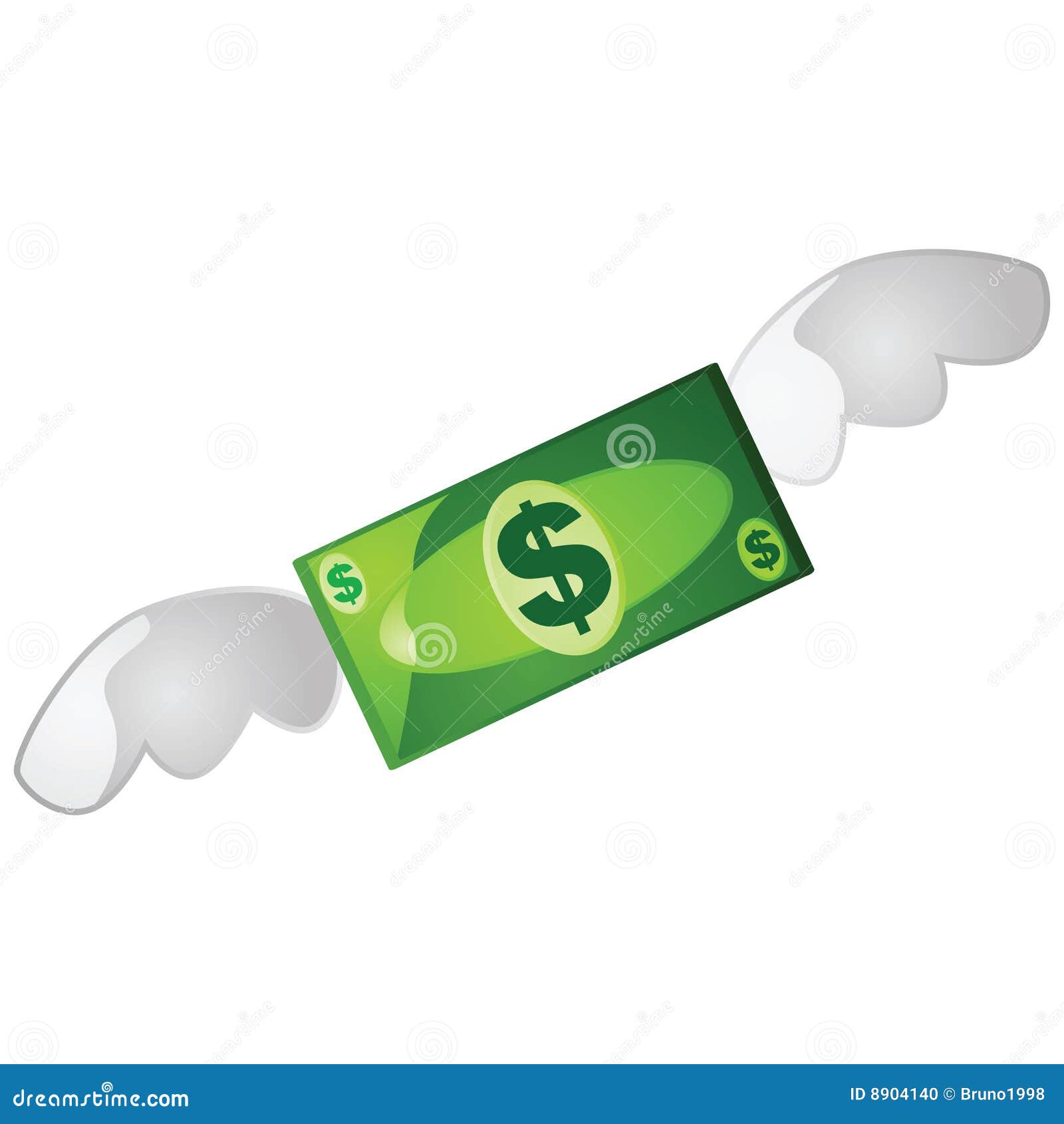 Money flying stock vector. Illustration of concept, lose - 8904140