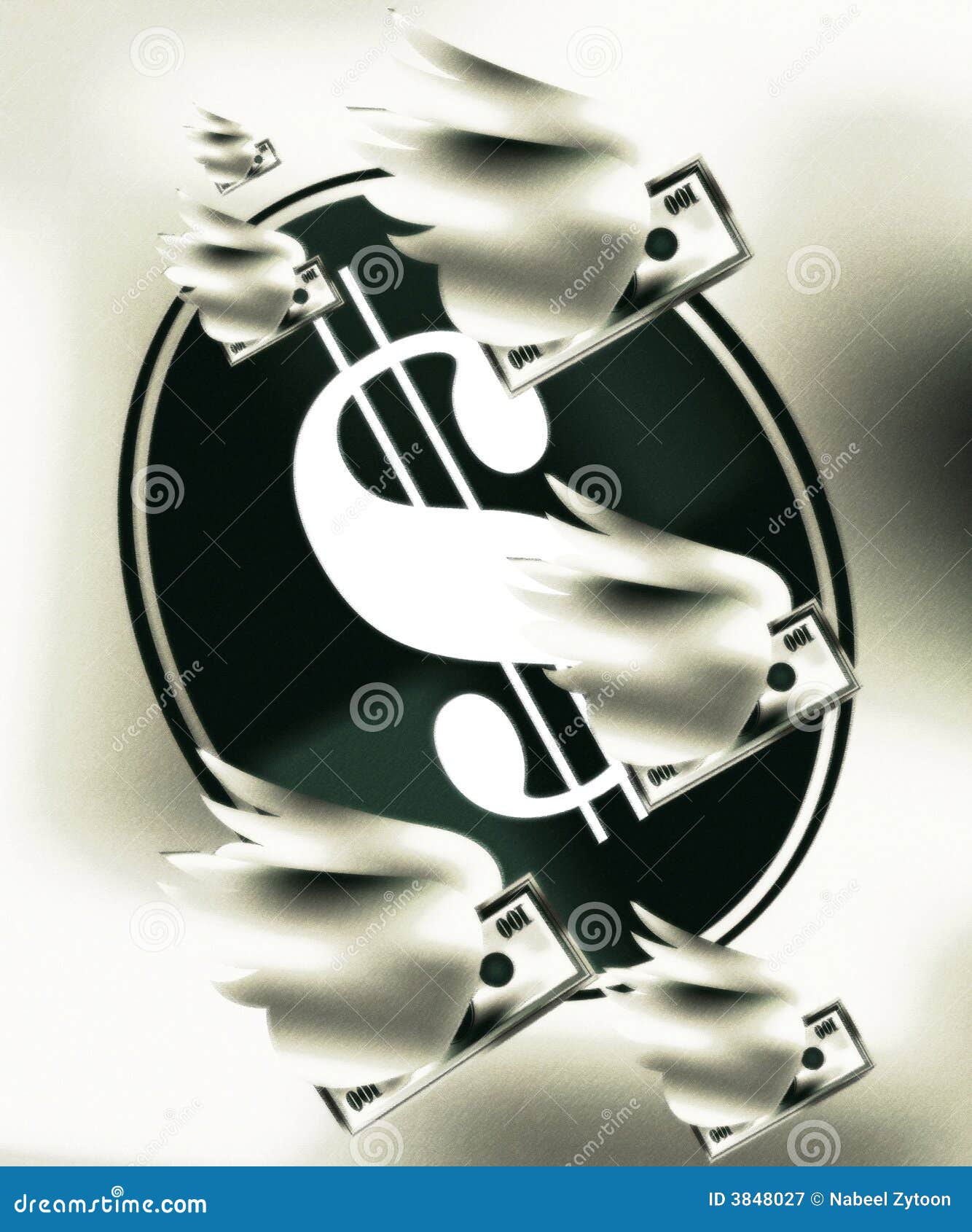 Money flying away stock illustration. Illustration of save - 3848027