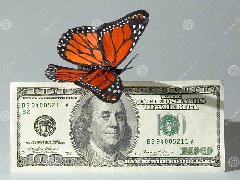 Money flying away stock image. Image of wings, dollars, insects - 67271