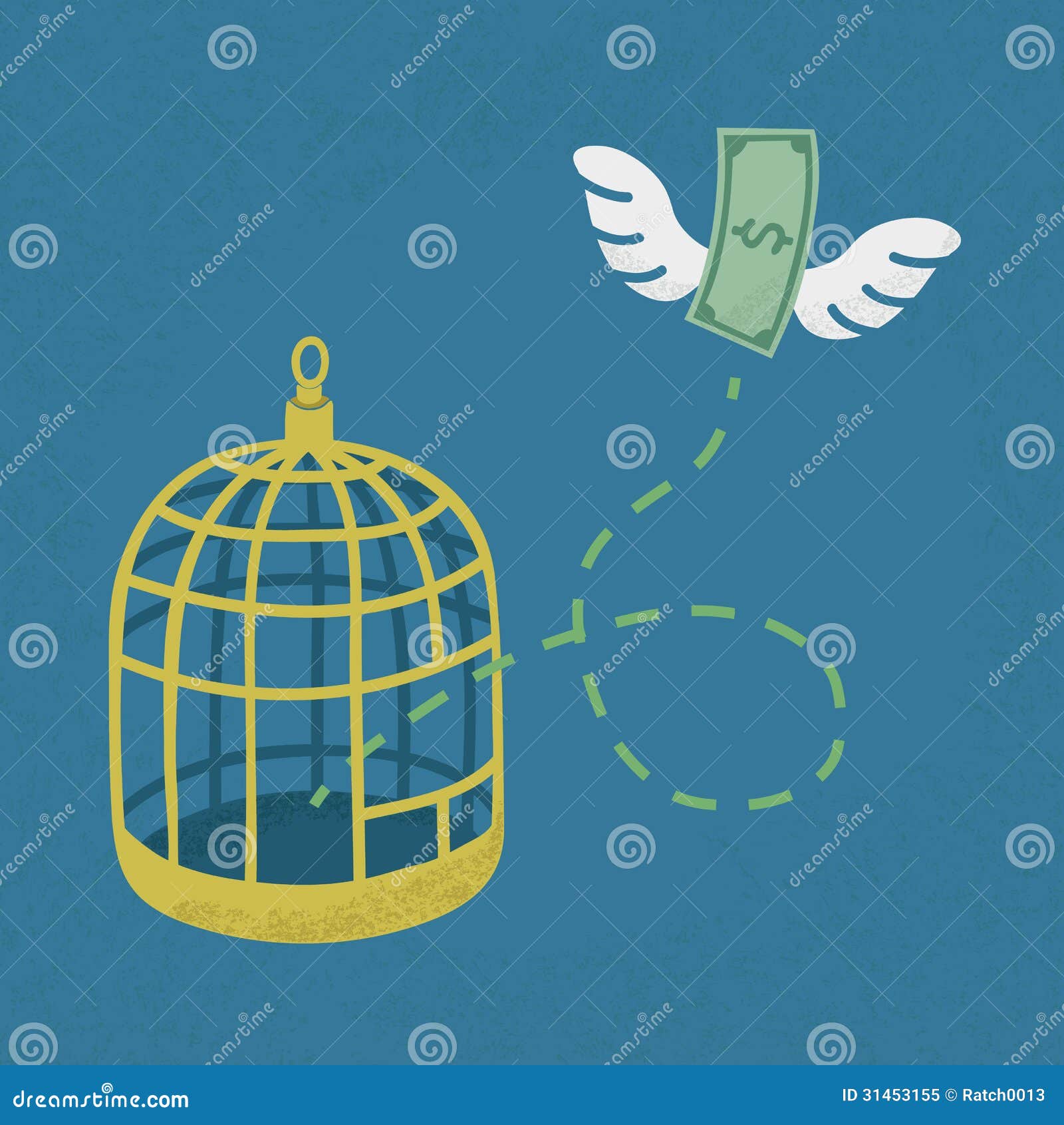 Money In Cage Royalty-Free Stock Photography | CartoonDealer.com #58376015