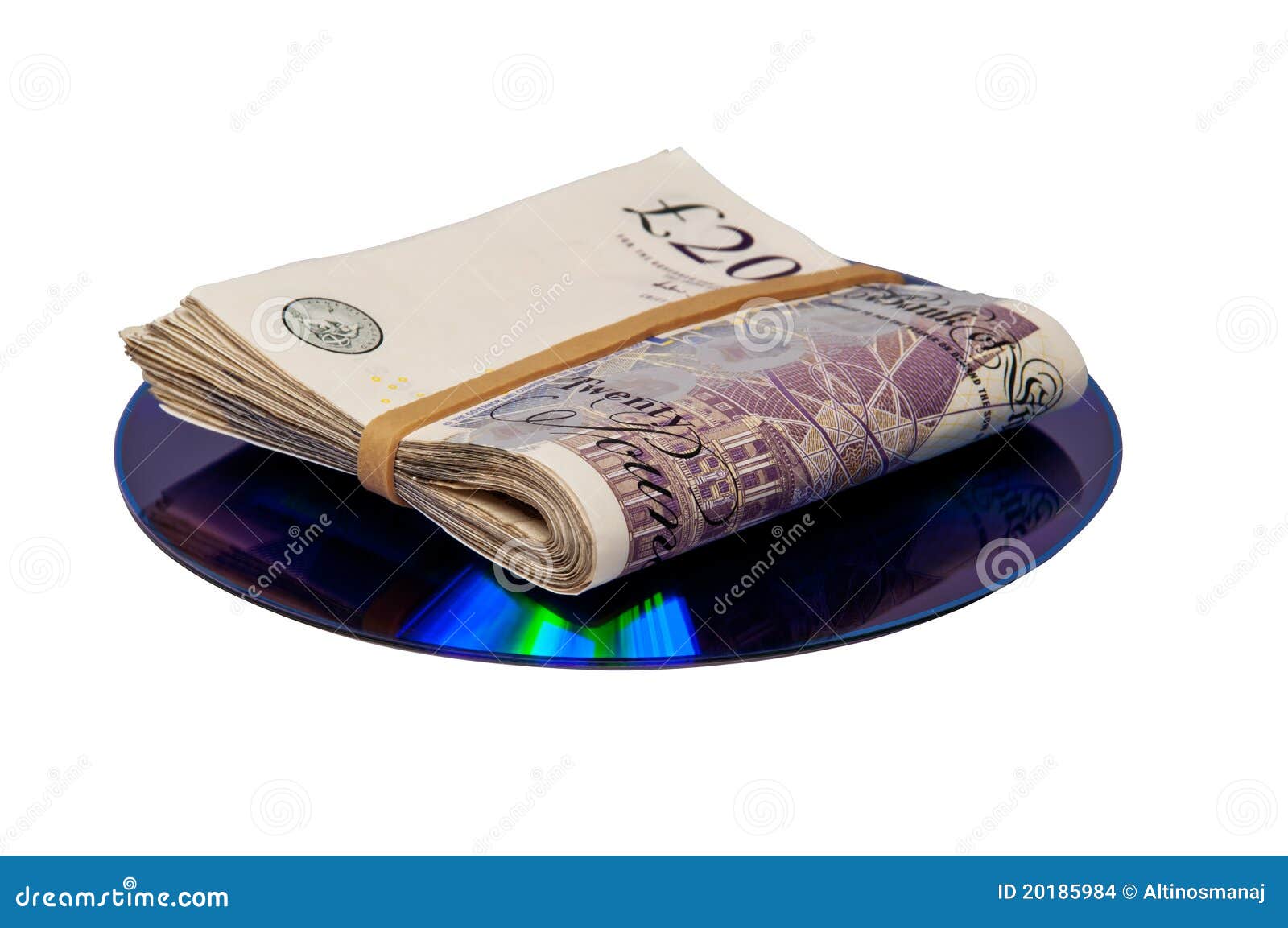Money Folded on Top of a CD or DVD Editorial Stock Image - Image of ...