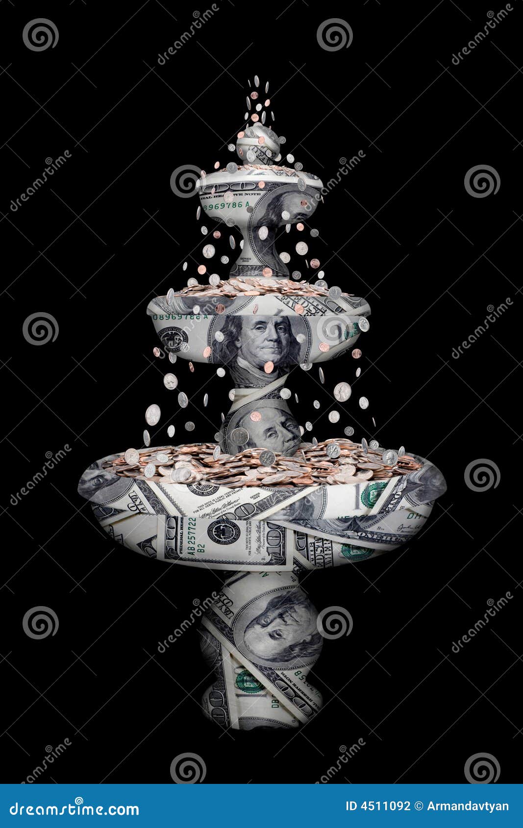 Money fountain stock photo. Image of buying, finances - 4511092